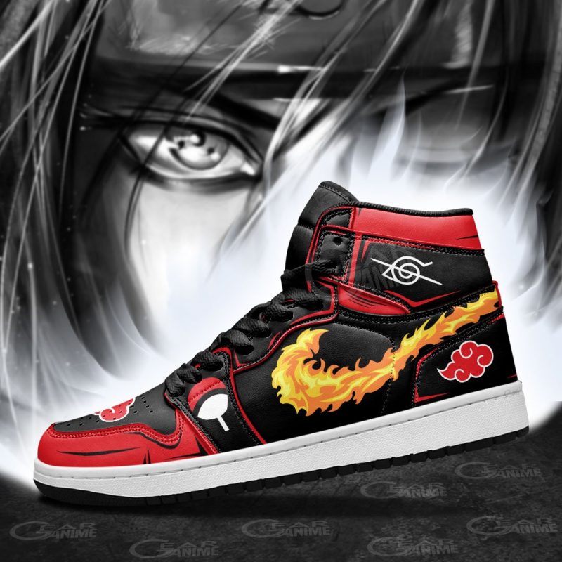 NARUTO Itachi Uchiha Fireball No Jutsu Air Jordan 1 High Sneakers