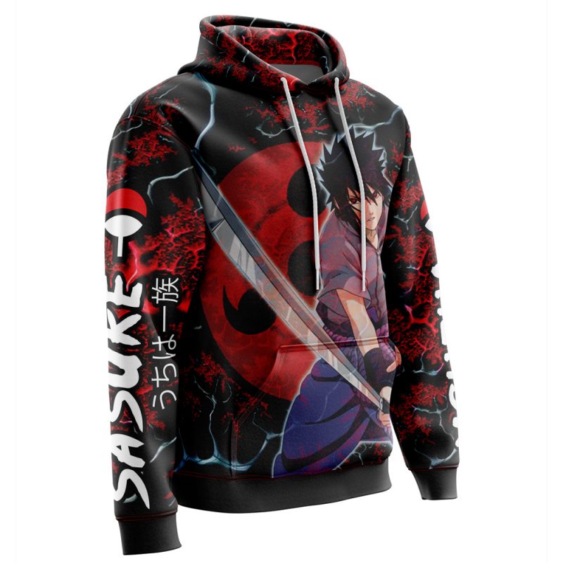 NARUTO Sasuke Uchiha Sharingan and Rinnegan Pullover Hoodie