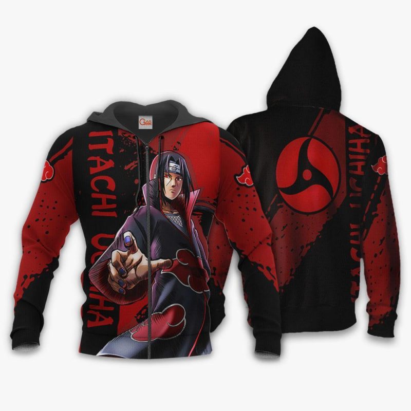 NARUTO Itachi Uchiha Sharingan Zip Up Hoodie