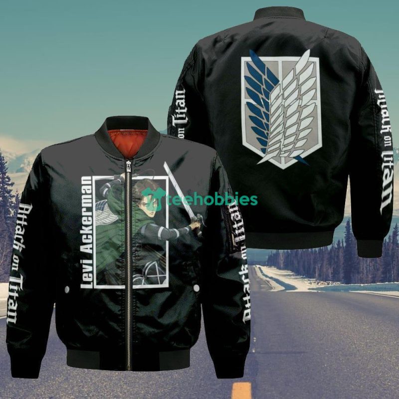 ATTACK ON TITAN Levi Ackerman Black Bomber Jacket