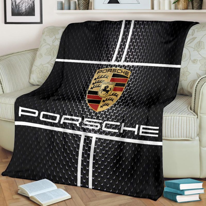 Porsche Logo Fleece Blanket